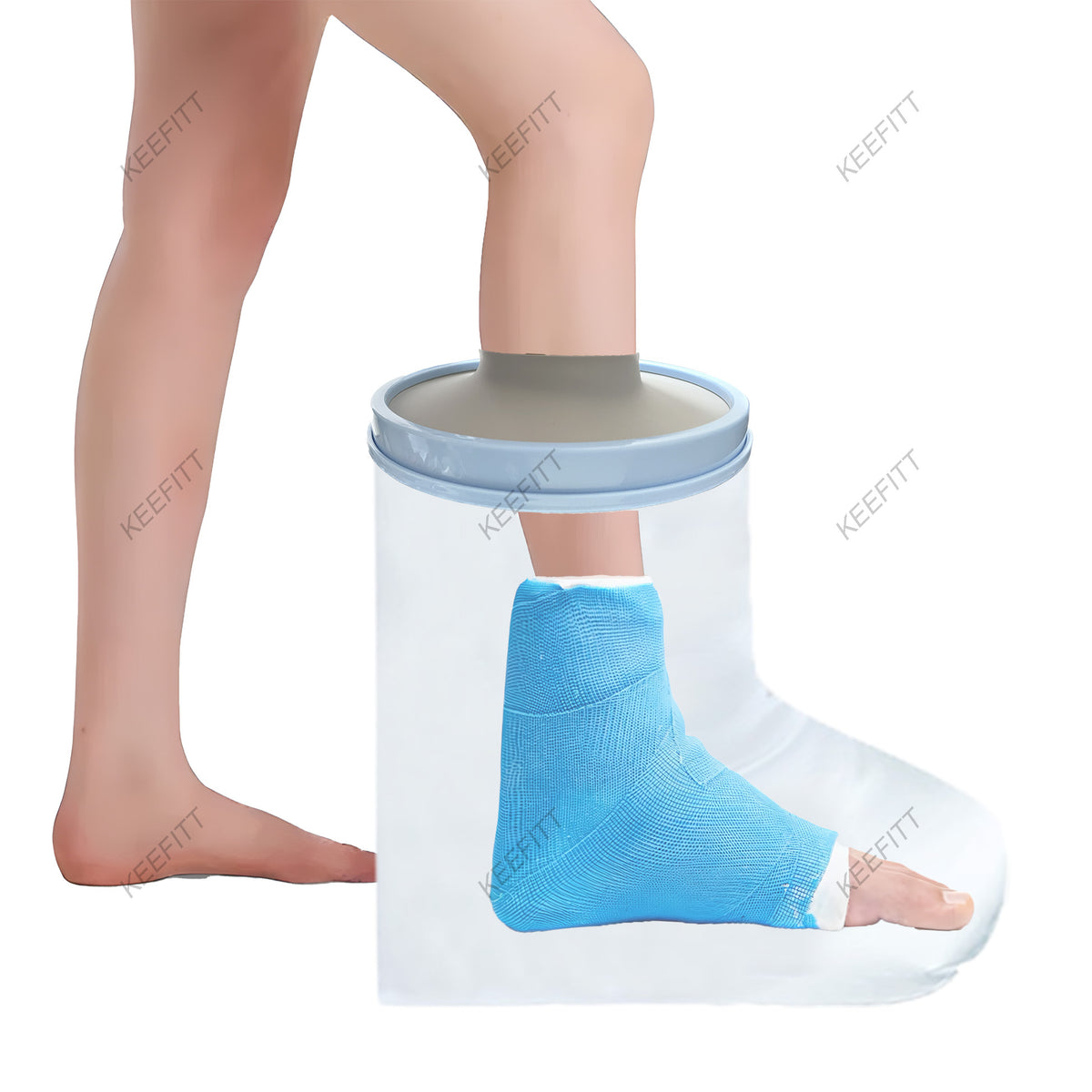 KEEFITT KT2102 Adult Foot Shower Protector Ankle Cast Cover for Shower